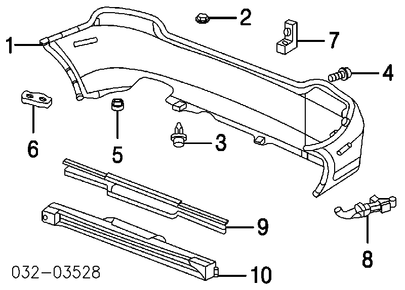 71505S5A000 Honda Кронштейн бампера заднего правый