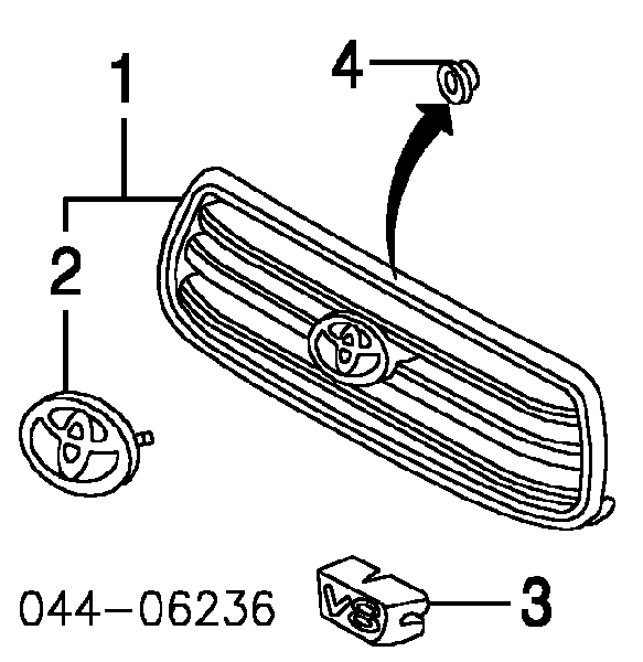 531000C010 Toyota решетка радиатора