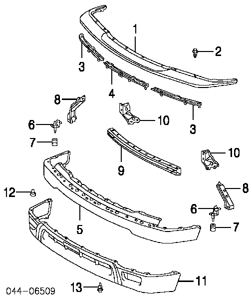 52101AD900 Toyota bumper sub-assy, fr.