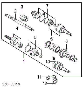 3834206R01 Nissan сальник полуоси переднего моста правой