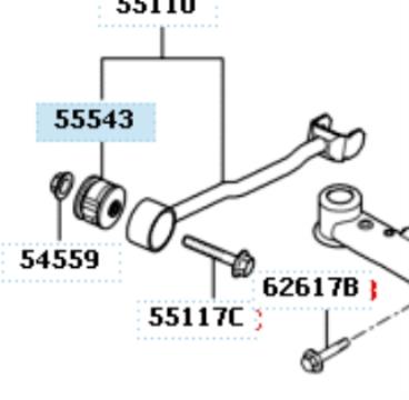 551162E001 Hyundai/Kia сайлентблок заднего продольного рычага