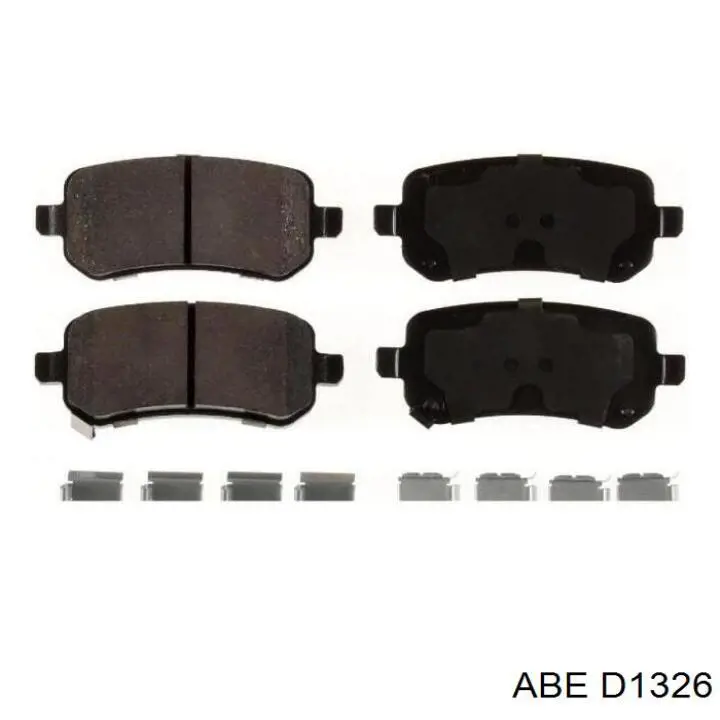 D1326 ABE Колодки тормозные задние дисковые
