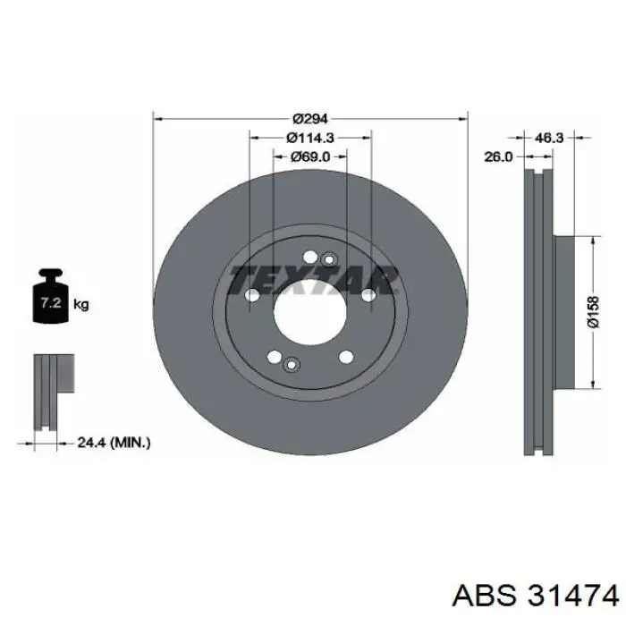 34526784989 BMW Датчик АБС (ABS) передний