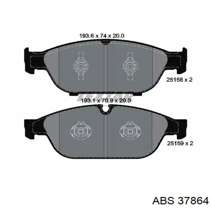 37864 ABS колодки передние