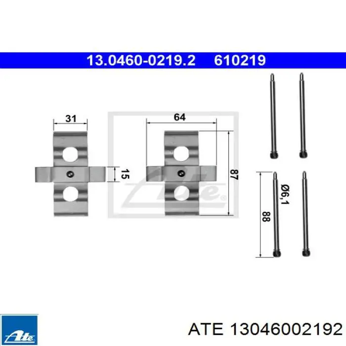 A000991986064 Mercedes скобы тормозных колодок a0009919860 mercedes