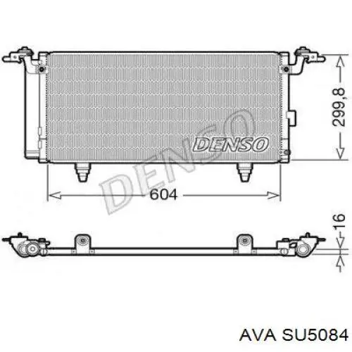 SU5084 AVA Радиатор кондиционера