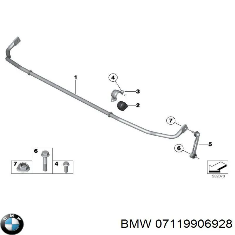 07119906928 BMW болт крепления переднего рычага, нижнего