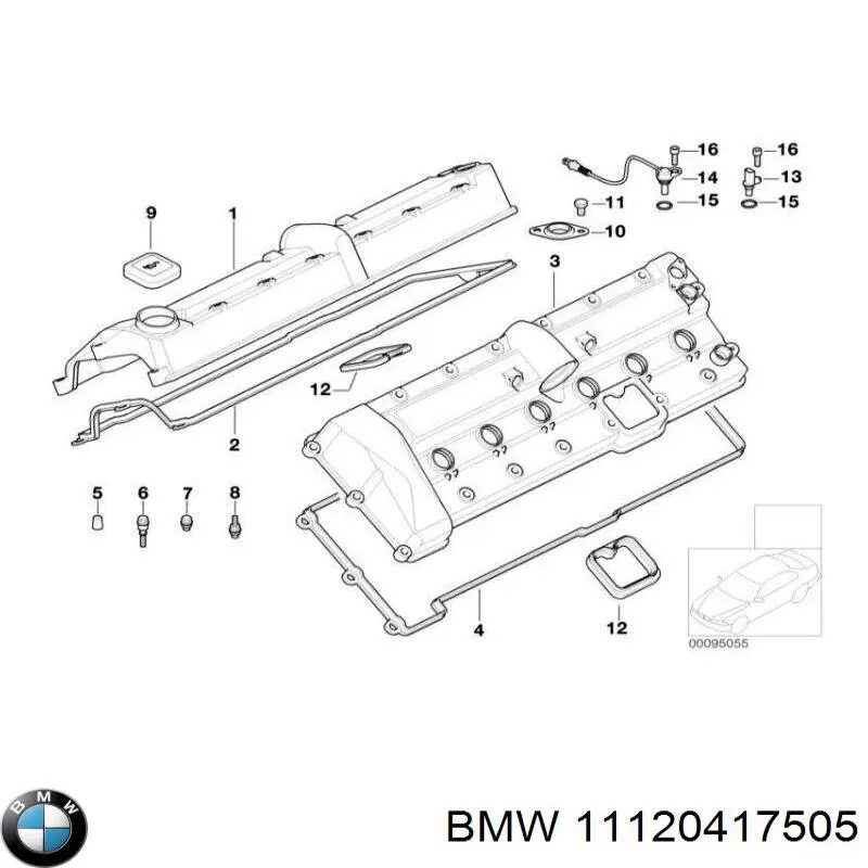 11120417505 BMW крышка клапанная