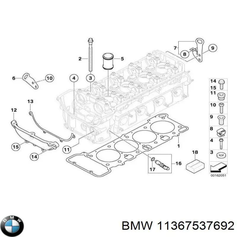 11367537692 BMW Клапан ограничения давления масла ГБЦ