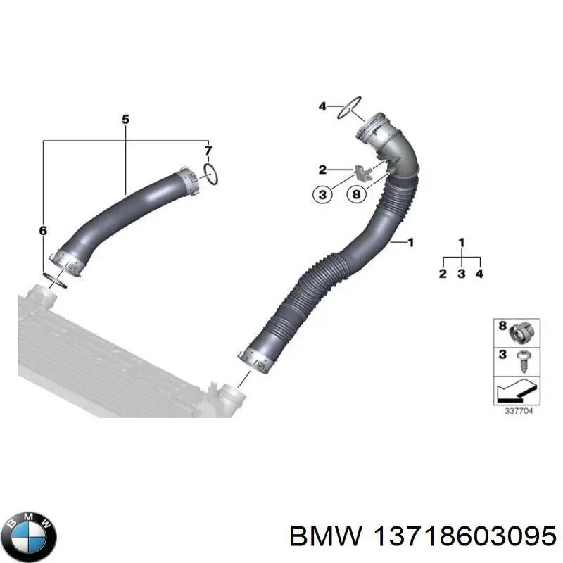 KL13718603095 Klifex Шланг (патрубок) интеркуллера правый