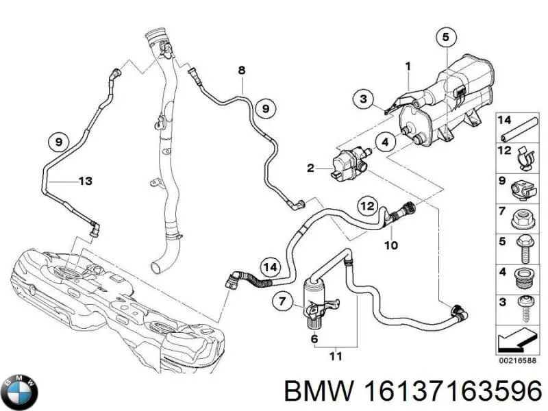 16137163596 BMW топливный фильтр