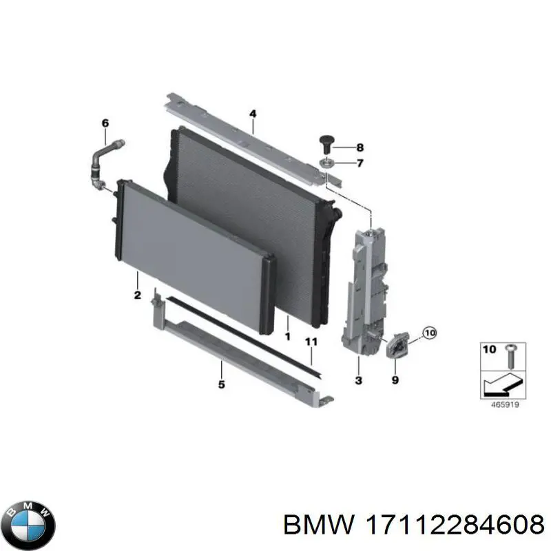 17112284608 BMW диффузор радиатора охлаждения