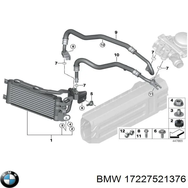 17227521376 BMW радиатор масляный