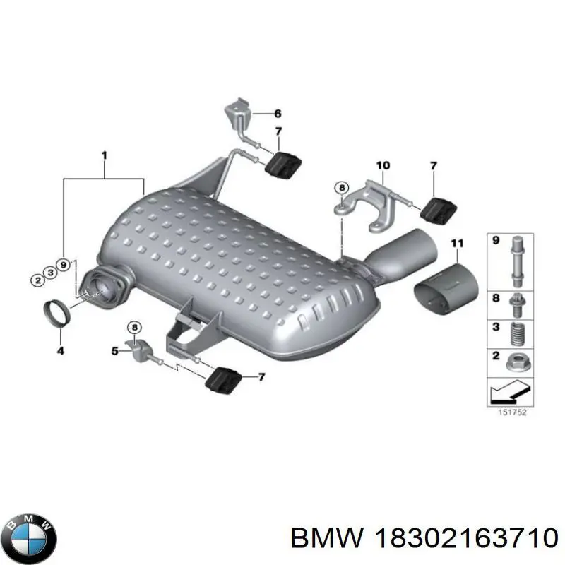 18307618463 BMW Насадка на глушитель