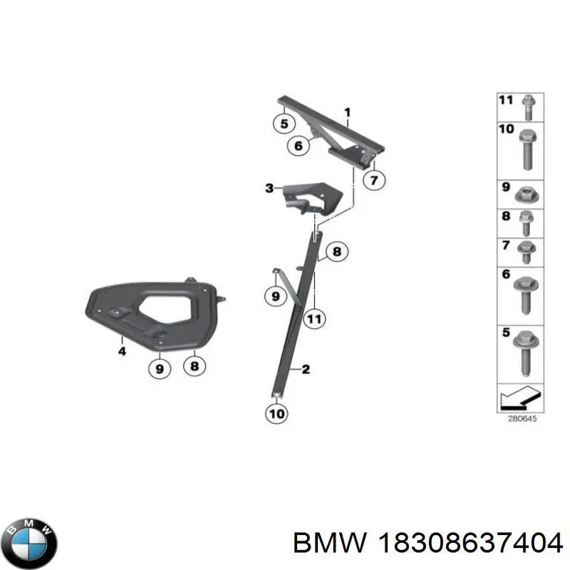 18308637404 BMW хомут глушителя задний