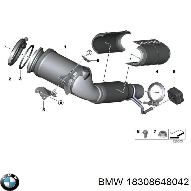 18308648042 BMW Насадка на глушитель