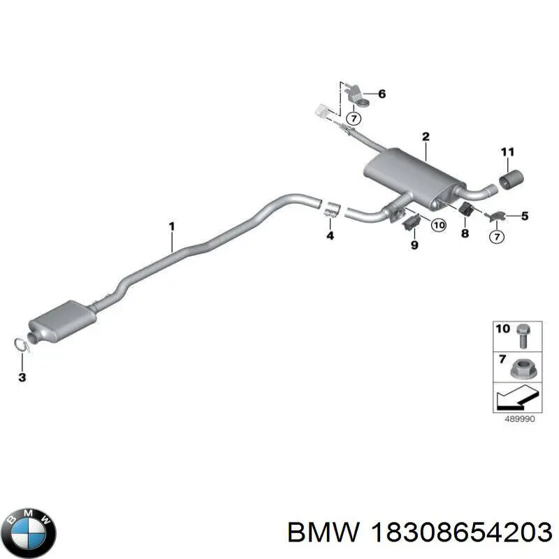 18308654203 BMW насадка глушника декоративна