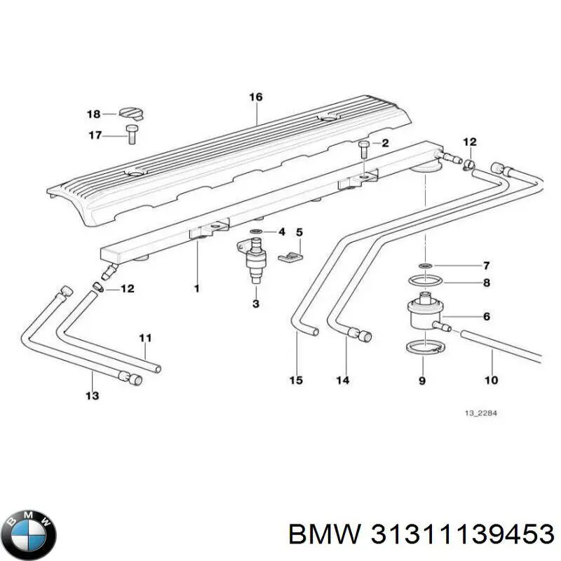 31311139453 BMW гайка штока амортизатора переднего
