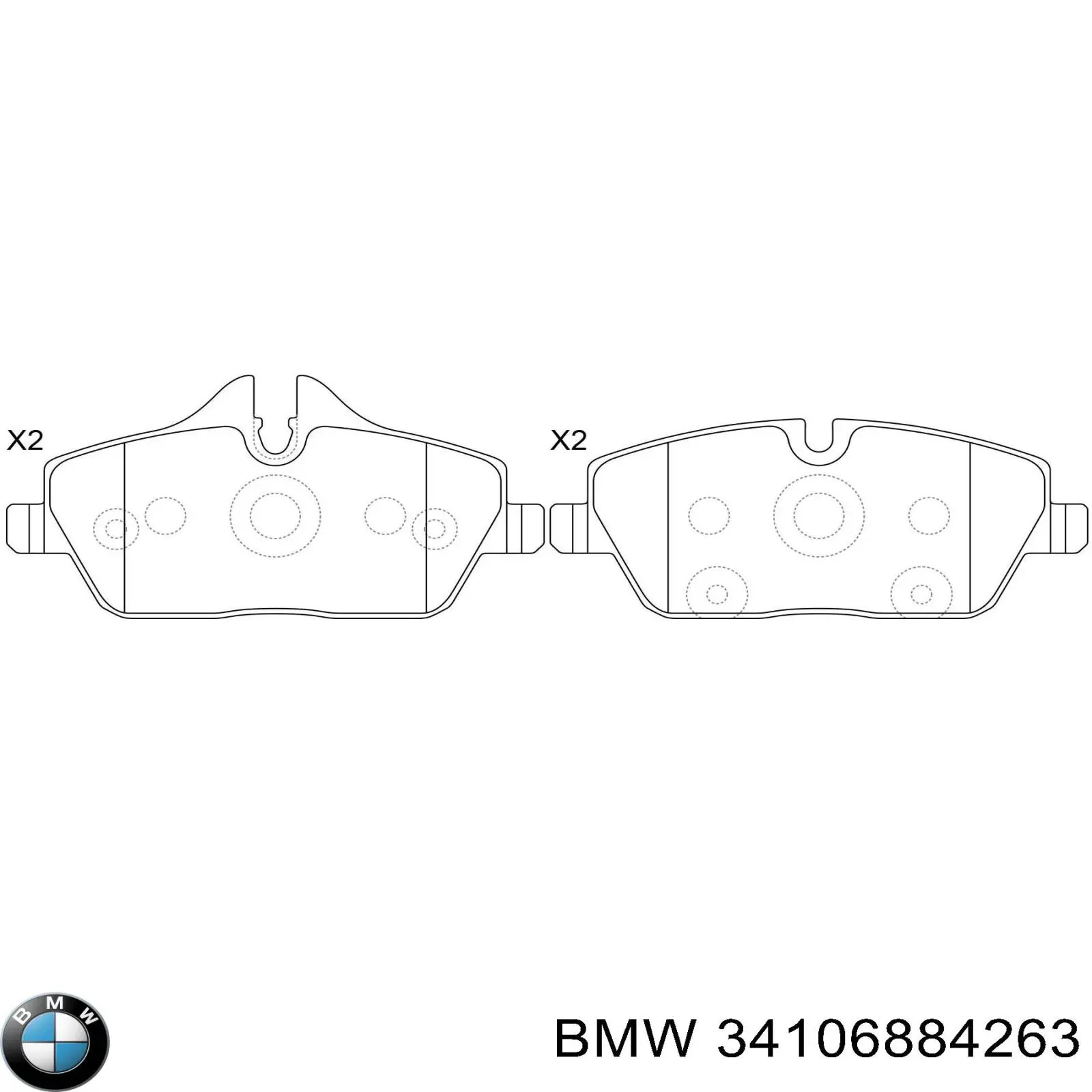 34106884263 BMW колодки тормозные передние дисковые