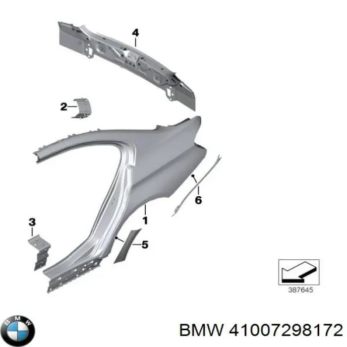 41007298172 BMW Крыло заднее правое