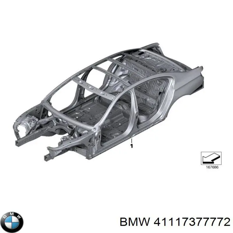 41117377772 BMW Брызговик передний правый
