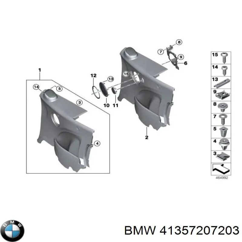 41357207203 BMW кронштейн крыла л пд 2
