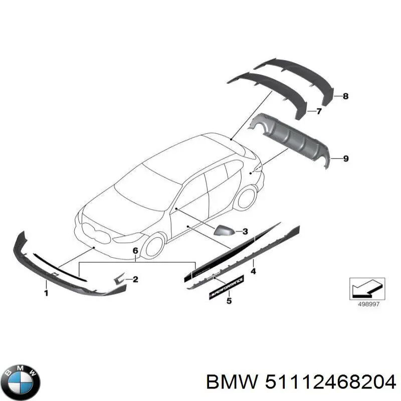 51112468204 BMW новая оригинальная запчасть под заказ