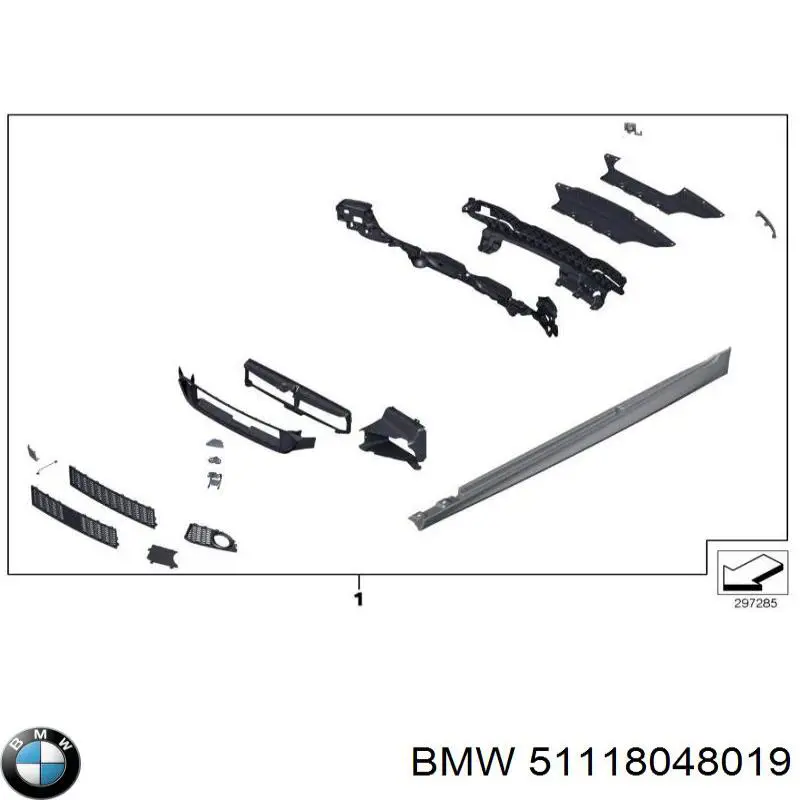 51118048019 BMW кронштейн форсунки омывателя фар
