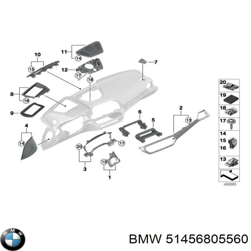 51456805560 BMW сравнить цены на Автопро