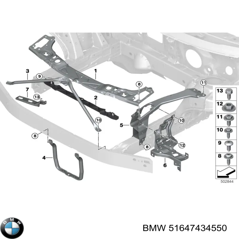 51647434550 BMW Перегородка моторного отсека