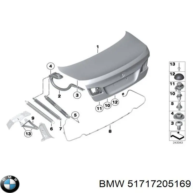 51717205169 BMW Кронштейн бампера переднего левый