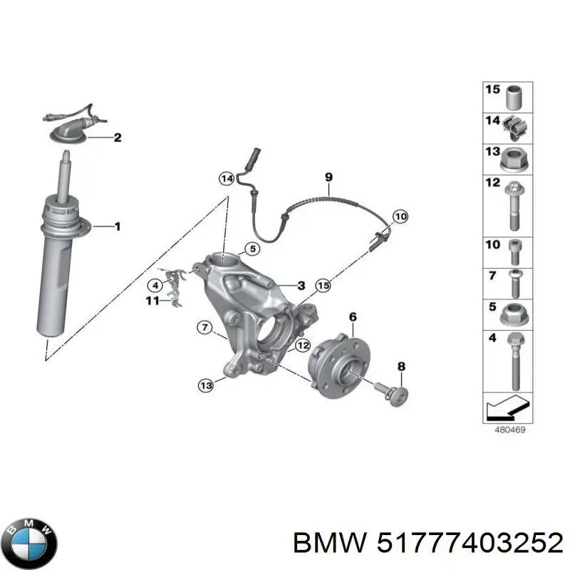 51777403252 BMW Расширитель (накладка) арки переднего крыла правый