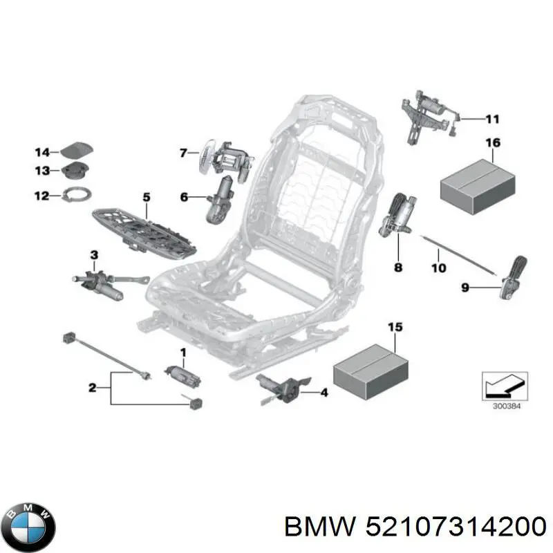 52107314200 BMW мотор привода регулировки сиденья