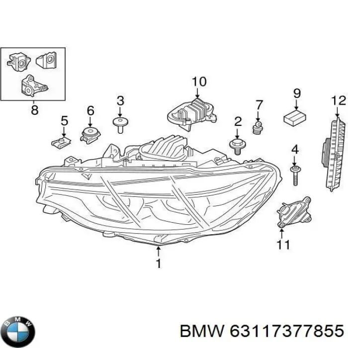 63117377855 BMW сравнить цены на Автопро
