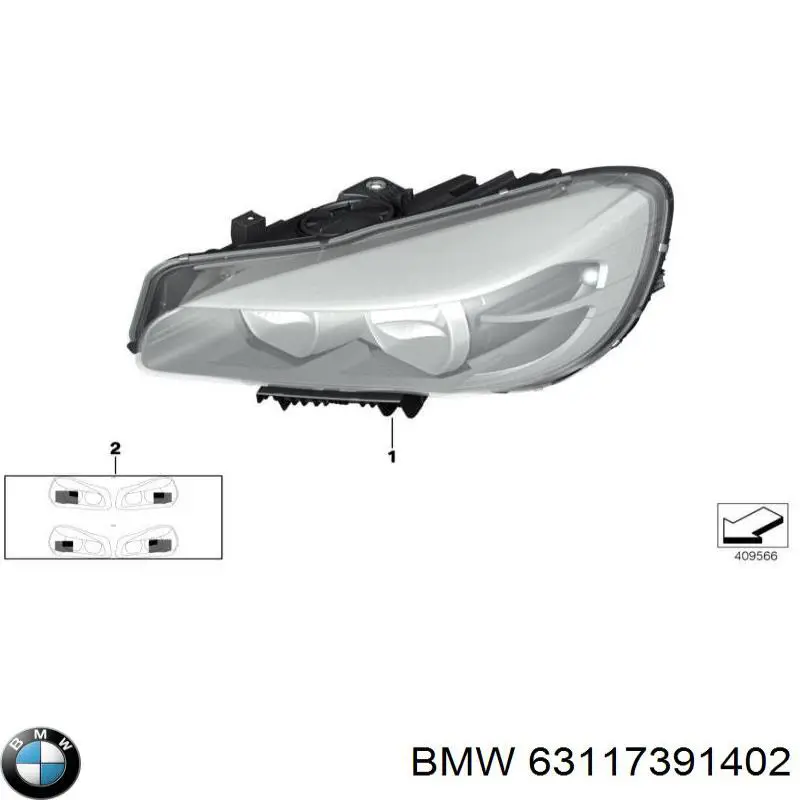 63117391402 BMW Фара правая
