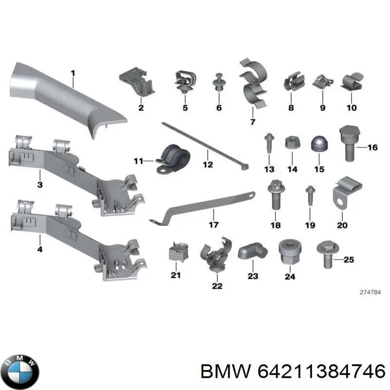64211384746 BMW шланг (патрубок системы охлаждения)