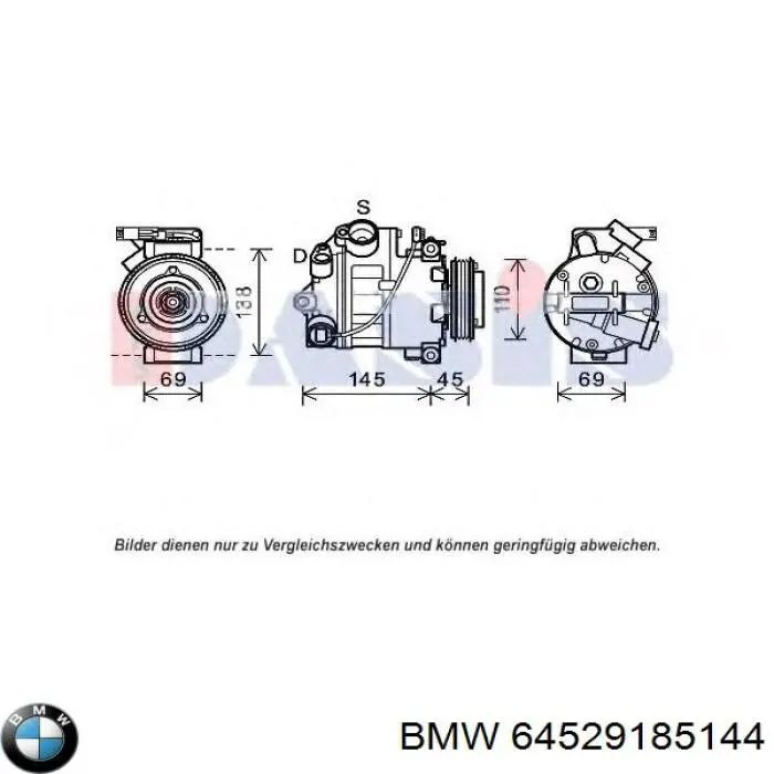 64529185144 BMW Компрессор кондиционера