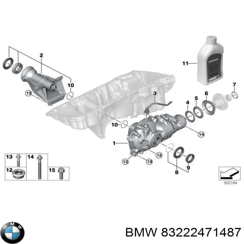 Масло трансмиссионное BMW 83222471487 купить на АвтоПро