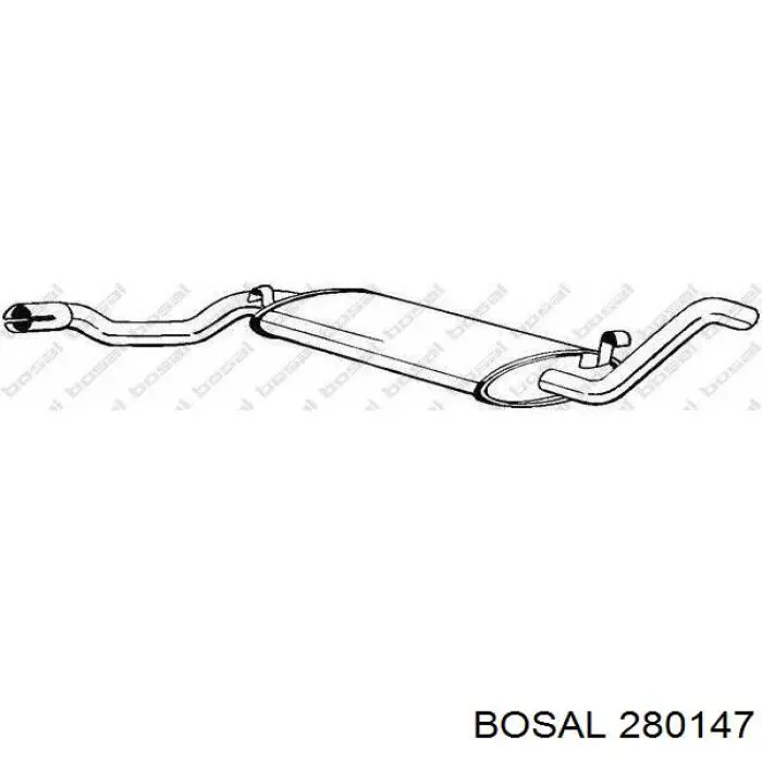 280147 Bosal глушитель, задняя часть