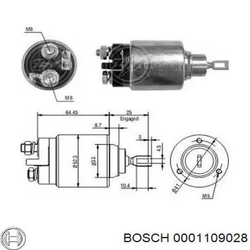 0 001 109 028 Bosch стартер