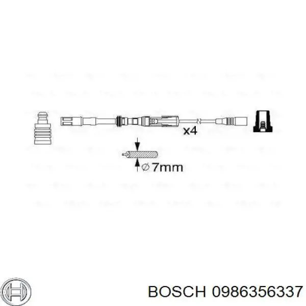 0 986 356 337 Bosch провода высоковольтные, комплект