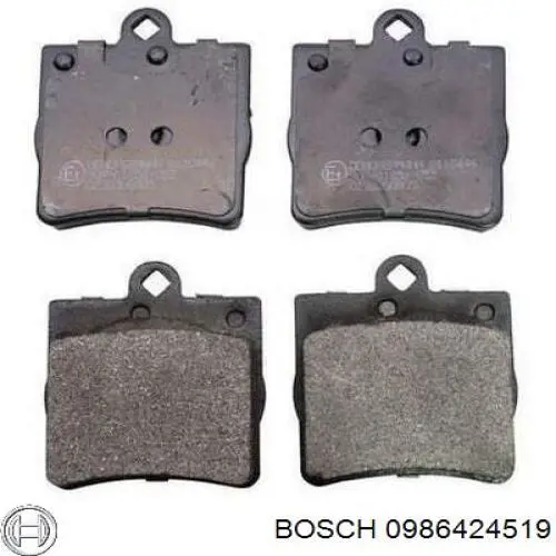 0986424519 Bosch колодки тормозные задние дисковые