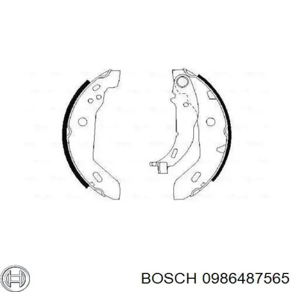 0986487565 Bosch колодки тормозные задние барабанные