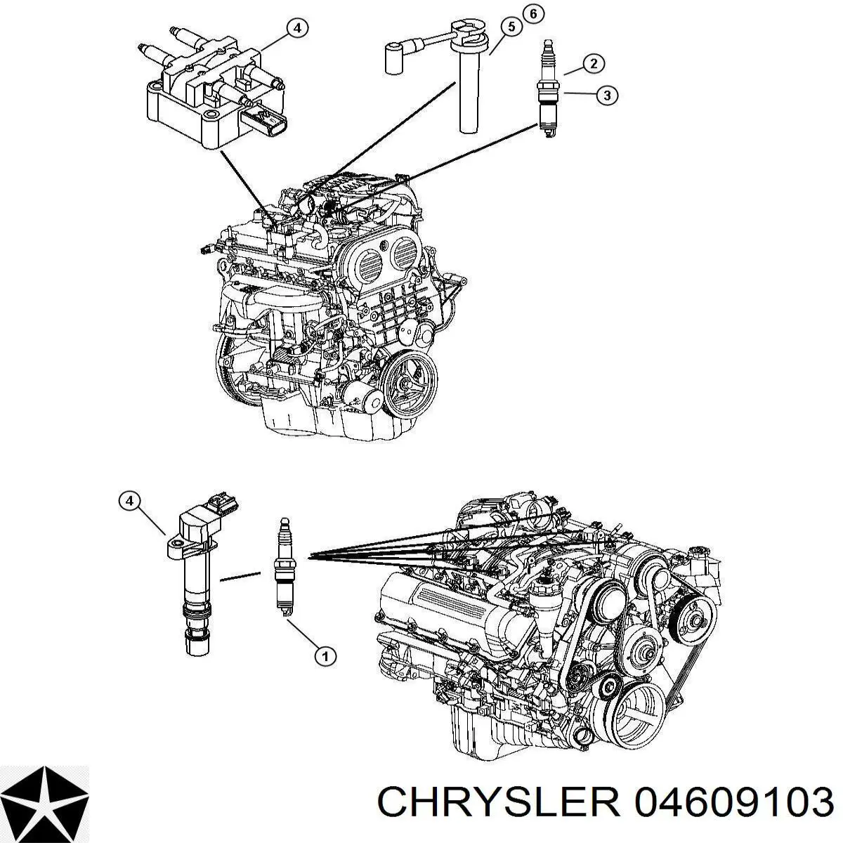 04609103 Chrysler катушка зажигания