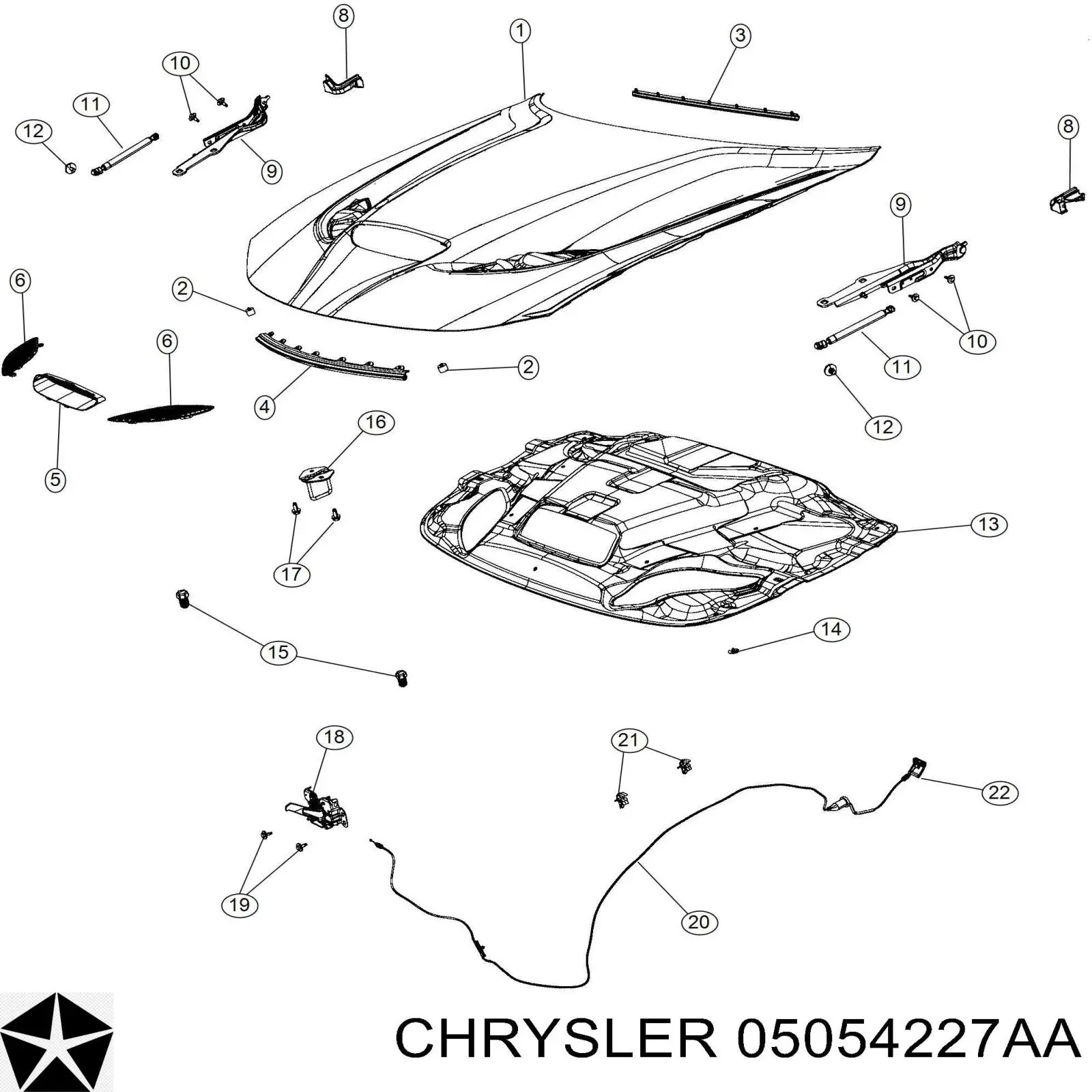 05054227AA Chrysler сравнить цены на Автопро