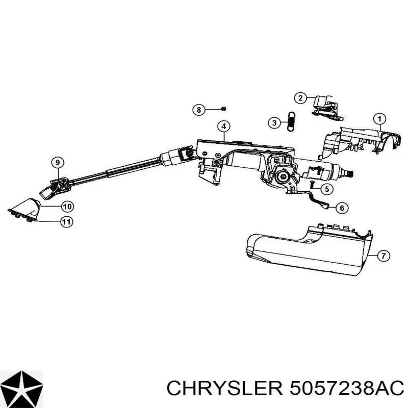 5057238AC Chrysler крепление рулевой колонки с journey 2015 г.
