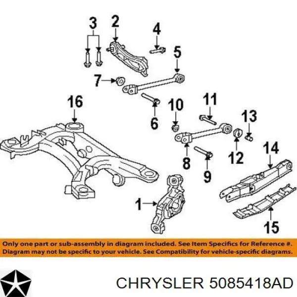 5085418AD Chrysler рычаг задней подвески поперечный