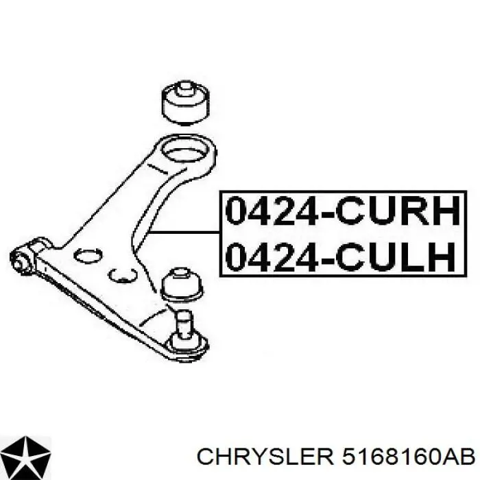 5168160AB Chrysler Сайлентблок переднего нижнего рычага