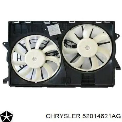 52014621AG Chrysler Диффузор радиатора охлаждения, в сборе с мотором и ...