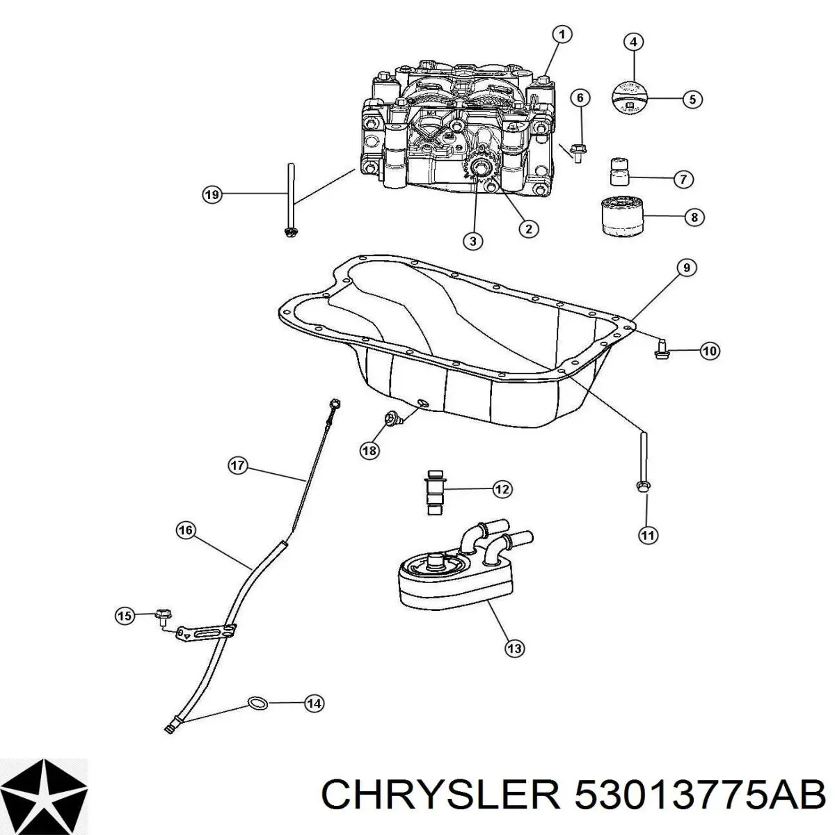 53013775AA Chrysler Крышка маслозаливной горловины